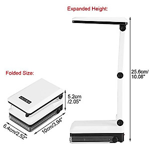 Yosoo Rechargeable Desk Lamp with USB Charger Portable Dimmable LED Table Lamp 16 LEDs Folding Light for Travel Reading Studing Home Office School