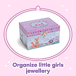Jewelkeeper Girl's Musical Jewelry Storage Box with Spinning Owls, Woodland Design, Twinkle Twinkle Little Star Tune