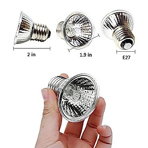 MD Lighting 6-Pack Reptile Heat Lamp Bulb, E26/E27 75 Watt Full Spectrum Sun Light Lamp for Bearde Dragon, Lizard, Turtle, Gecko & More