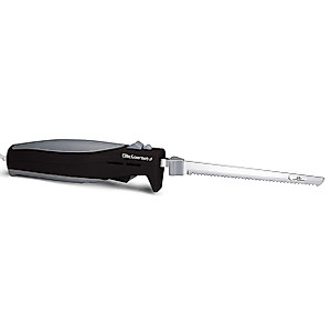 Elite Cuisine EK-570B Electric Knife with 2 Serrated Blades and Easy Eject, Black (Stainless Steel)