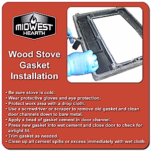Midwest Hearth 3421 Acclaim Gasket Kit for Vermont Castings Wood Stoves (Made in USA)