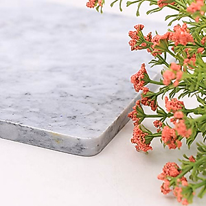 Rectangular Marble Vanity Tray for Counter, Bathroom, Dresser, Nightstand or Desk, 10-1/4" x 6-1/4"