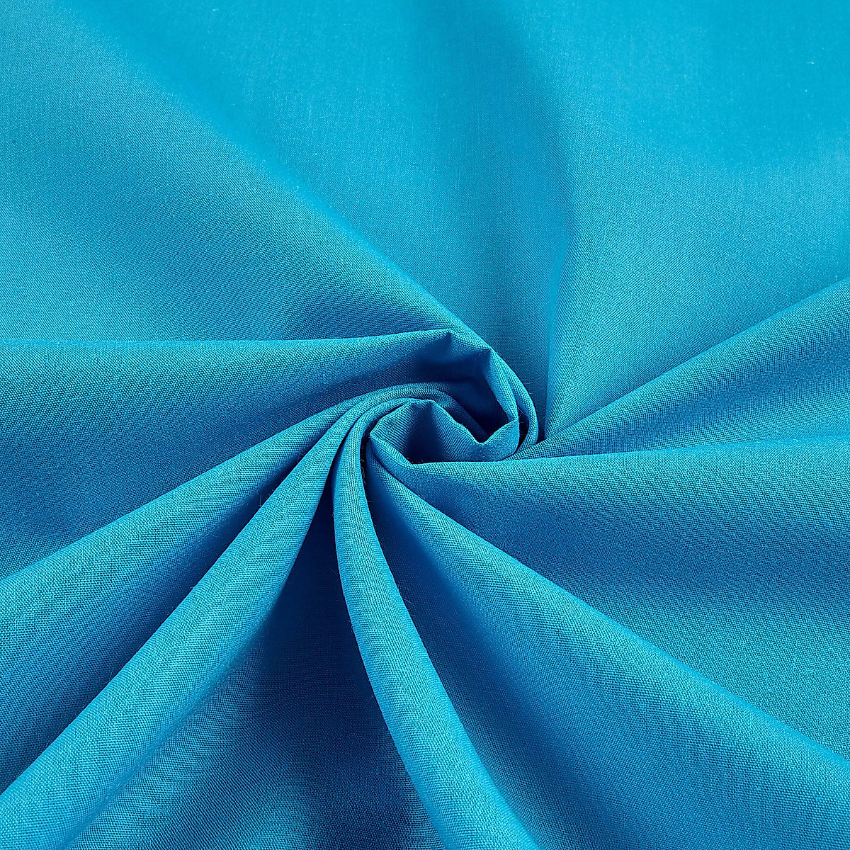 60" Poly Cotton Broadcloth Aqua, Fabric by the Yard