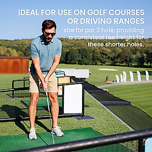 FINGER TEN Golf Rubber Tees Driving Range Value 3/4 Pack, Mixed or Same Size 1.5’’ 2.25’’ 2.75’’ 3’’ for Practice Mat (4 Pack(1.5,2.25,2.75,3)-White)