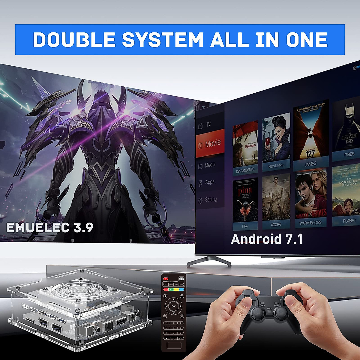 Kinhank Super Console X PRO Plus, Retro Game Console 256GB Built-in 117,000+ Games, Video Game Console Systems for 4K TV HD/AV Output, 2 Wireless Controllers (256)