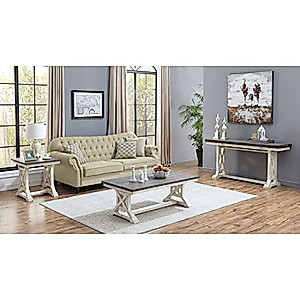 Coast to Coast Imports Bar Harbor II Fold Console Table, Cream, 18" D x 64" W x 31" H, (A48111)
