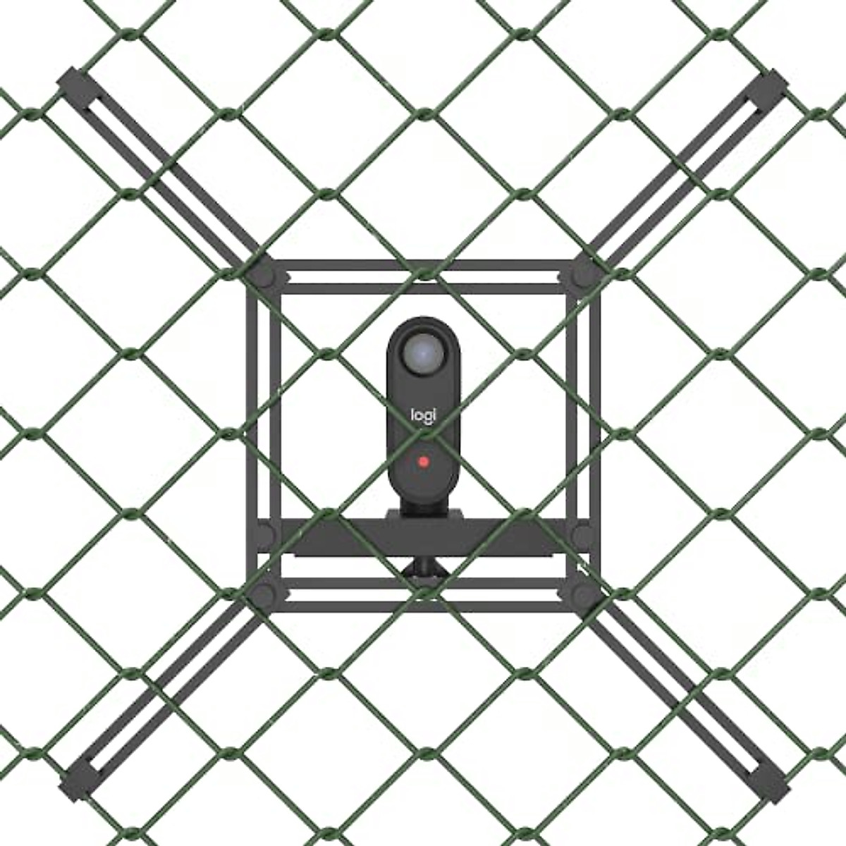 Baseball Fence Mount for Mevo Start, GoPro/Phone Fence Mount for Baseball, Chain Link Fence Mount for Recording Baseball/Softball/Tennis(Mini Plus Black)