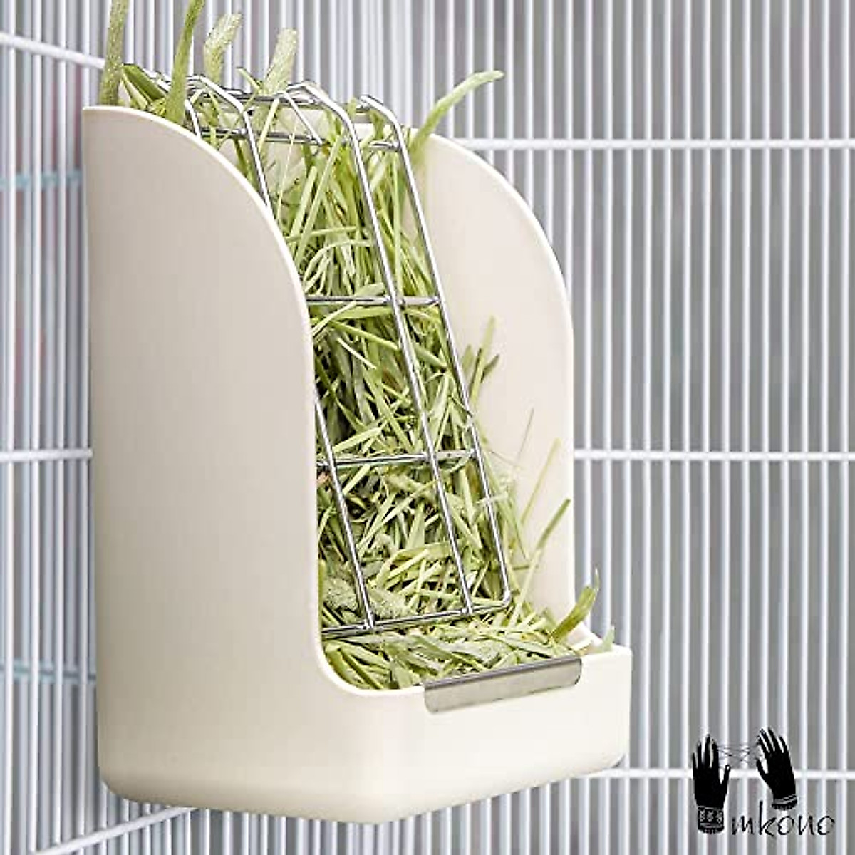 Mkono Hay Feeder Less Wasted Hay Rack Manger for Rabbit Guinea Pig Chinchilla