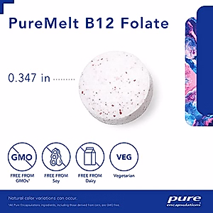 Pure Encapsulations PureMelt B12 Folate | Dissolvable Lozenge with 1,000 mcg Vitamin B12 and Active Folate (as Metafolin L-5|MTHF) | 90 Lozenges