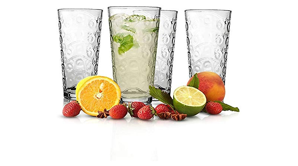 Circleware Cosmo 12-Piece Glassware Set for All Drinks