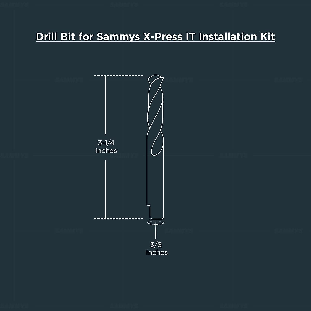 Sammys 8152910-25 25/64 in. Drill Bit for Sammys X-Press IT Installation Kit