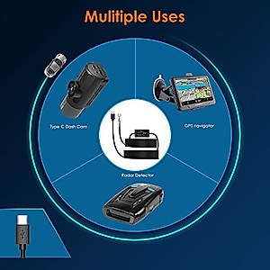 Bundle: Vantrue E3 3 Channel WiFi Dash Cam with GPS Speed+Type C Hardwire kit