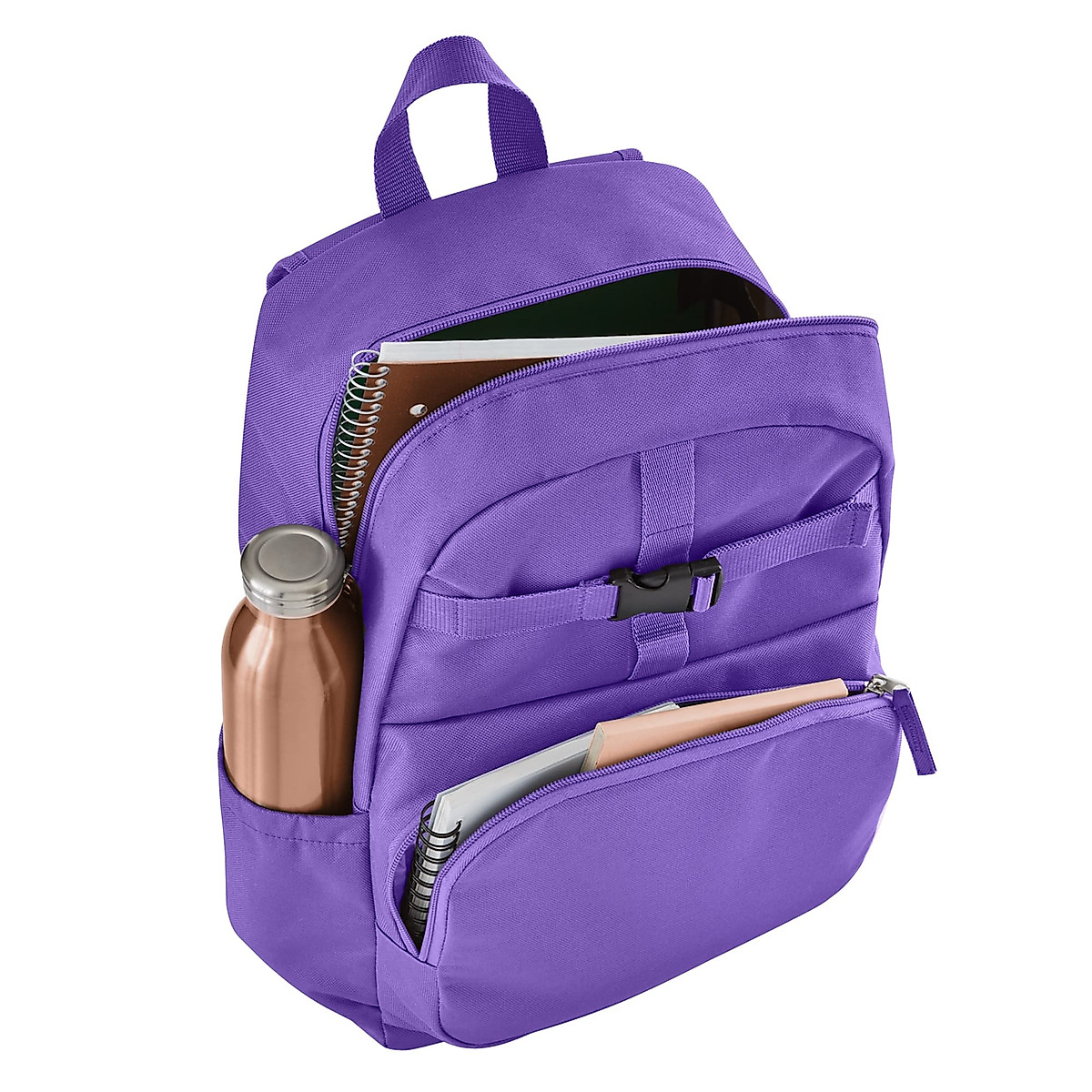 Let's Make Memories Personalized Kids Backpack with Lunch Box (Optional) - Purple, Bright Hearts