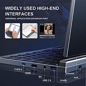 Mini Laptop 8 inch HD Touchscreen Portable 2 in 1 Computer, Windows 11 Pro Small Gaming Laptop,Intel N100 12 GB LPDDR5 1 TB M.2 SSD,WiFi 6,BT5.2 2 MP Camera,G-Sensor,HDMI,Type C