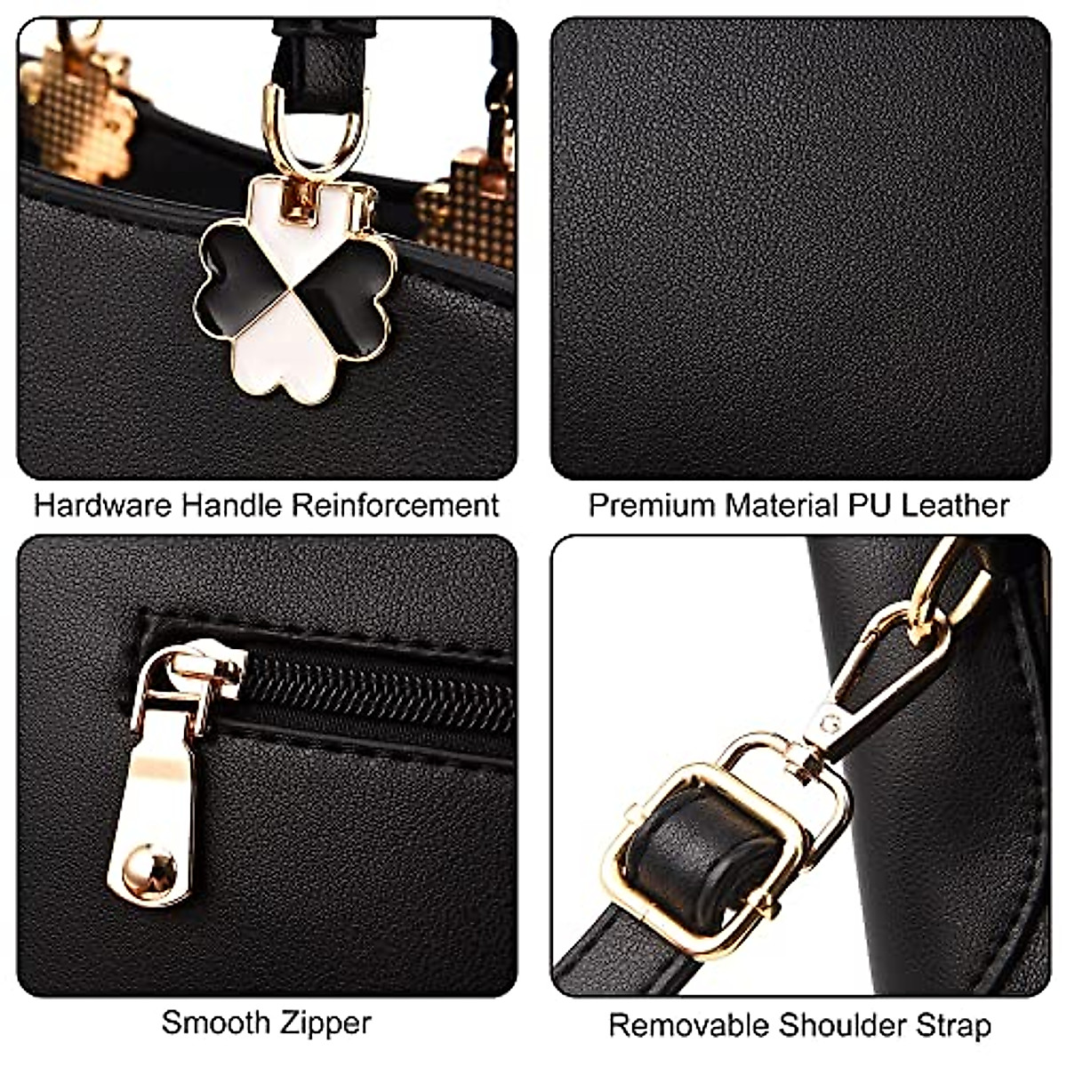 Embroidery Flowers Handbags for Women Ladies Tote Shoulder Bags PU Leather Satchel Top Handle Satchel Purse (Purple B)