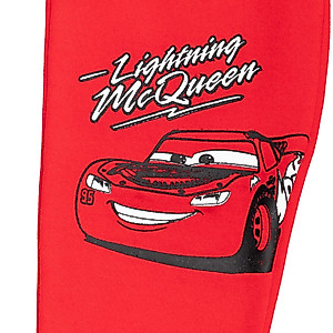 Disney Pixar Cars Lightning McQueen Toddler Boys Fleece 2 Pack Jogger Pants Red/Black 3T