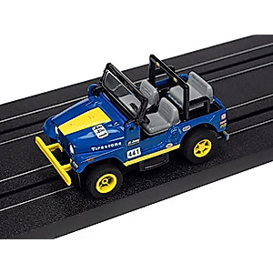 Auto World Xtraction Rally 1979 Jeep CJ-7 (Blue) HO Scale Slot Car
