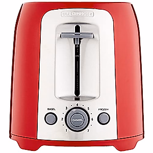 BLACK+DECKER 2-Slice Toaster, Red, TR1278RM