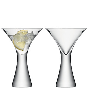 LSA International Moya Martini Glass (2 Pack), 10 fl. oz., Clear