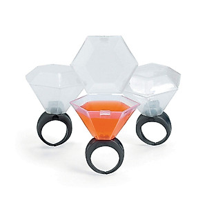 Plastic Wedding Ring Shot Glass (24, clear)