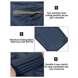 Little Donkey Andy Women's Ultra-Stretch Quick Dry Lightweight Ankle Pants Drawstring Active Travel Hiking Navy L