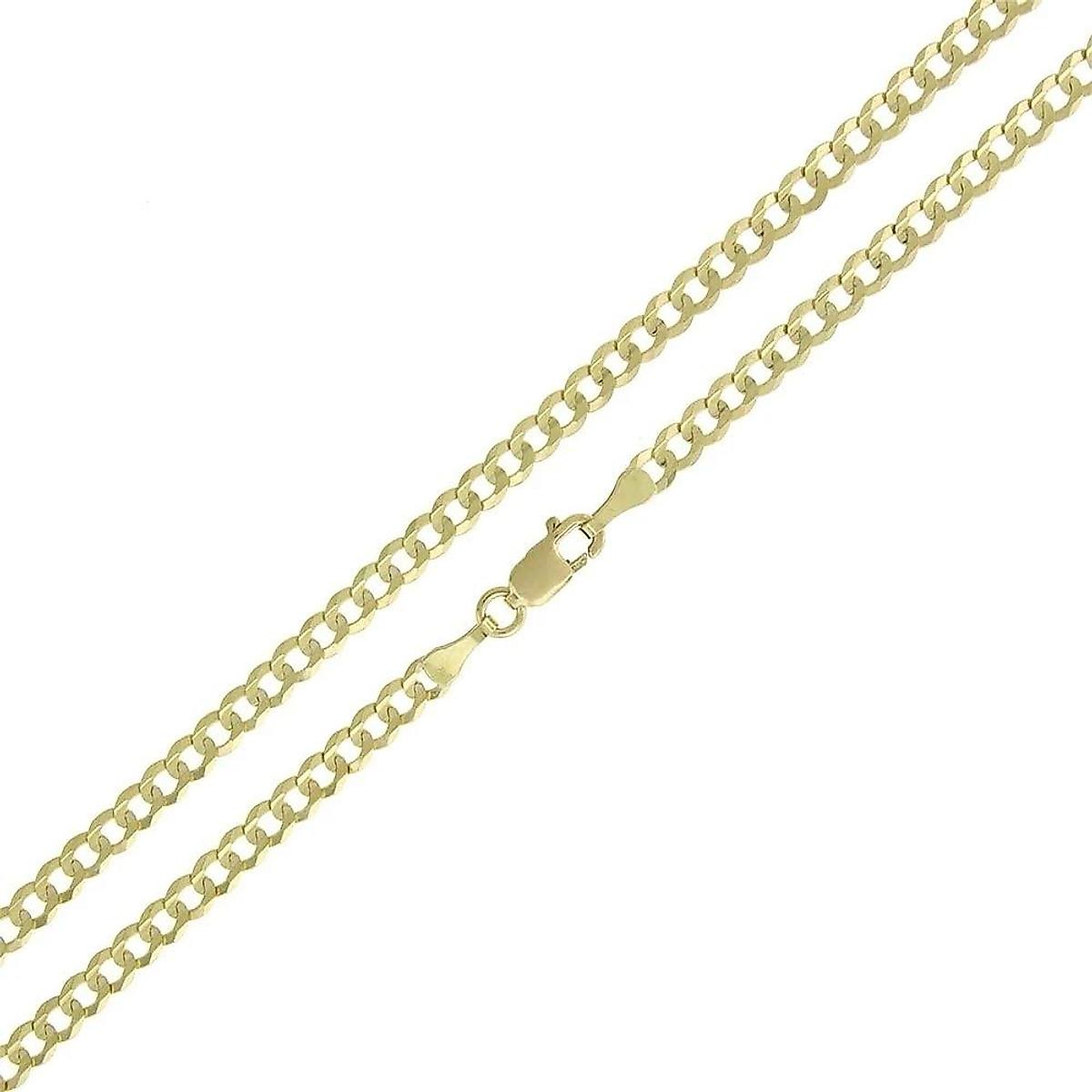 Verona Jewelers 10K Gold Unisex 2.2mm Italian Cuban Curb Link Chain Necklace- 10K Necklaces, 10 Karat Gold Chain, 16" 18" 20" 24" 30" (30.00, 2.2MM)