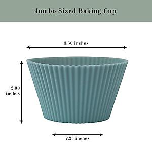 The Silicone Kitchen Reusable Silicone Baking Cups - The Signature Collection Bundle, Non-Toxic, BPA Free, Dishwasher Safe (24 Regular, 12 Jumbo, 24 Mini))