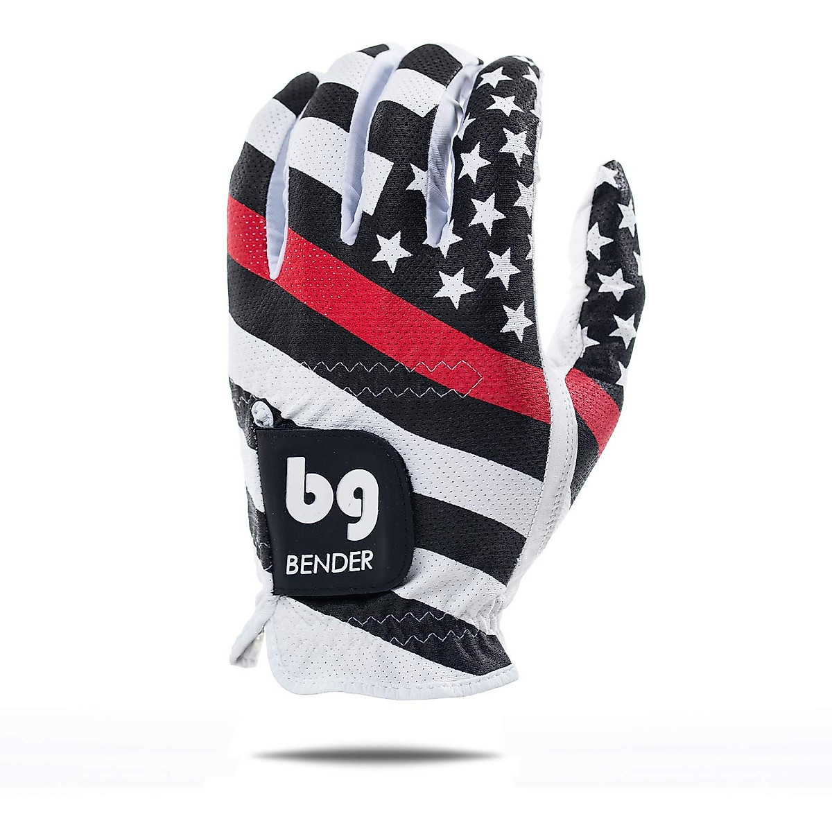 BG Bender Golf Glove | Wear On Left | (Red Line, Mens Medium)
