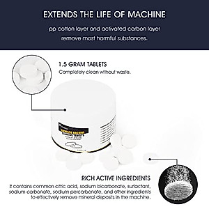 possiave Espresso Machine Cleaning Tablets and Filters for Breville Espresso Machines (40 Tablets + 6 Filters) - 1.5 Gram Cleaning Tablets & Replacement Water Filter - Espresso Cleaner Accessories