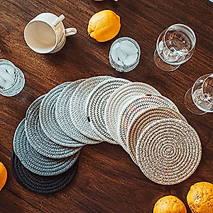 OrganiHaus Set of 3 White Woven Trivets for Hot Dishes | 7" Cotton Pot Holder for Hot Plates to Protect Table | Dining Table Hot Pads for Kitchen | Hot Bowl Holder | Trivets for Hot Pots and Pans