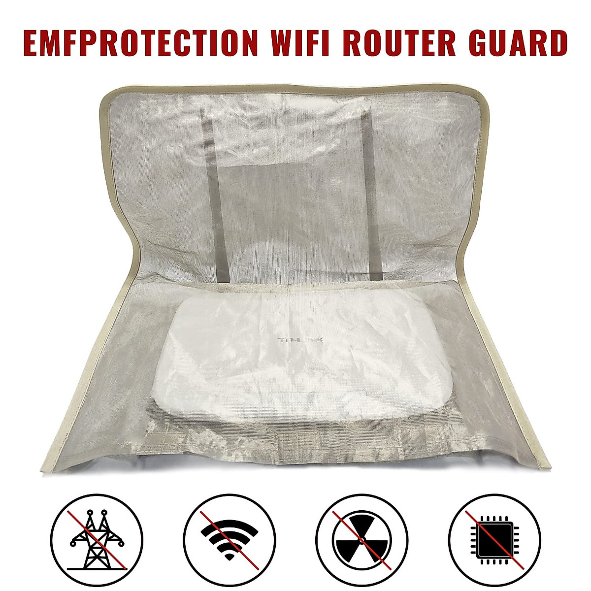 WiFi Router Cover Protection, Blocks 90-95% of EMF Waves, WiFi Cover, WiFi/Smart-High Protection Router Cover(13.8"*15.7")