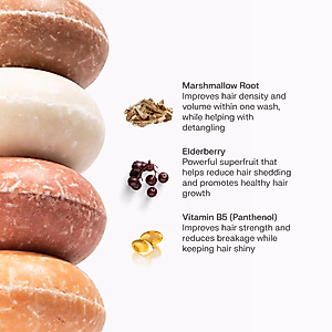 The Earthling Co. Shampoo Bar - Promote Hair Growth, Strengthen & Volumize All Hair Types - Paraben & Sulfate Free formula with Natural, Vegan Ingredients (Vanilla Coconut, 3 oz)