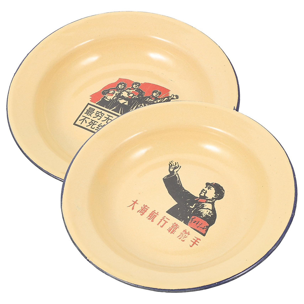 BESTOYARD Salad Pasta Bowls 4 Pcs Enamel Fruit Tray Vintage Table Tray