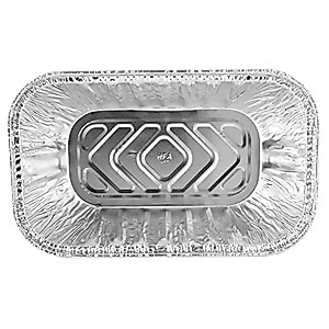 JHUS 50 Pcs1 lb. Aluminum Foil Mini-Loaf/Bread Pan - Disposable Tins Bakingpan Bread pans Baking sheet Baking supplies Cake pan Baking pan Kitchen set Bread pan Baking pans set Baking set Loaf p