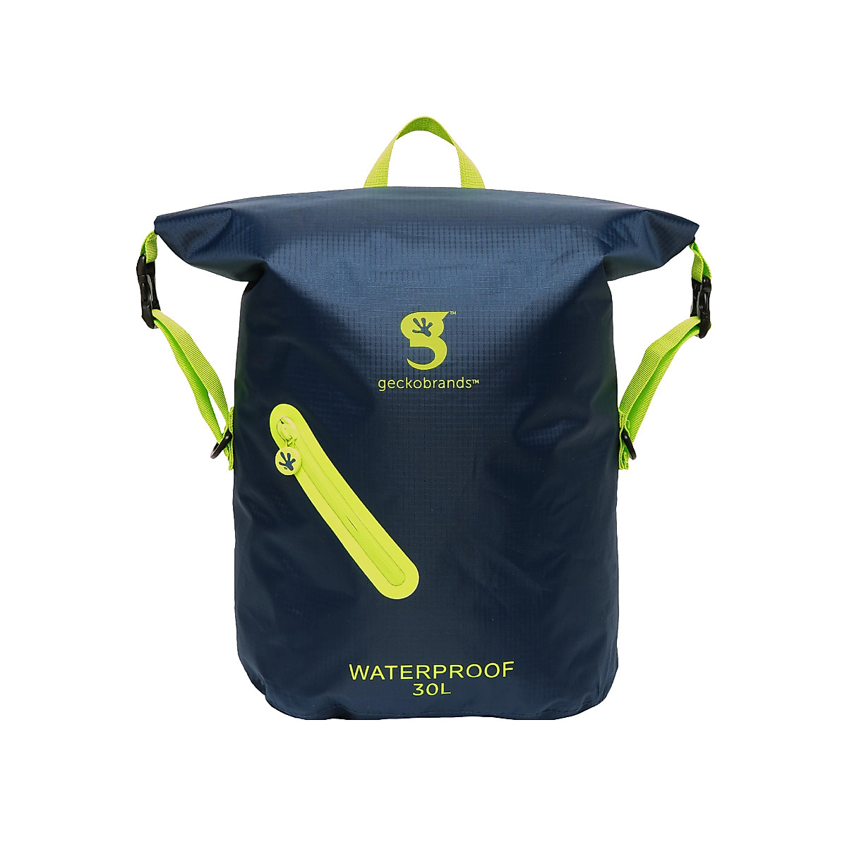 geckobrands Lightweight 30L Waterproof Backpack - Lightweight Watertight Outdoor Bag Hiking Traveling Light Water Activities