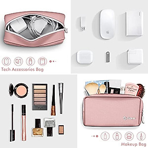 FINPAC Laptop Sleeve with Accessory Pouch for MacBook Pro 14-inch M2/M1 2023-2021, 13'' MacBook Air 2022-2018, MacBook Pro 13 2022-2016, Protective Case with Tech Bag for Dell, HP, Surface (Baby Pink)