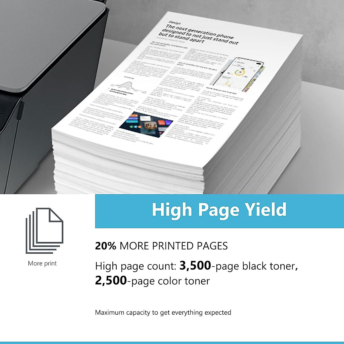 TN227 Toner Cartridge 1Pack Compatible TN-227 Replacement for Color Pro HLL3210CW HLL3230CDW HLL3270CDW MFCL3710CW MFCL3750CDW Series Printer