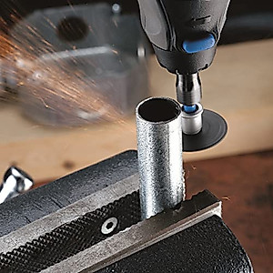 Dremel EZ456, 1 1/2-Inch (38.1 mm) Wheel Diameter, EZ - Lock™ Fiberglass Reinforced Cut-off Wheels, Rotary Tool Cutting Disc for metal cutting, 5 pieces, Medium , Red