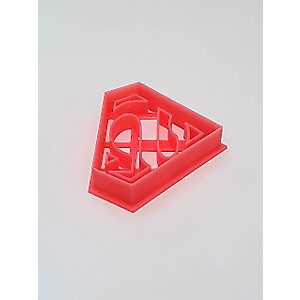 T3D Cookie Cutters Super man Cookie Cutter, Suitable for Cakes Biscuit and Fondant Cookie Mold for Homemade Treats, 3.54 in x 2.68 in x 0.55 in