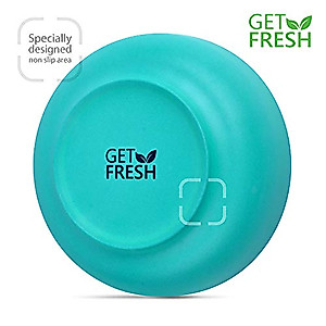 GET FRESH Bamboo Kids Bowls Set - 4-pack Reusable Bamboo Dinnerware Bowls For Kids and Toddlers - Colorful Bamboo Fiber Childrens Dinner Bowls for Everyday Use - Bamboo Dishes for Kids and Adults