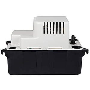 Little Giant VCMA-15UL 115 Volt, 65 GPH, 1/50 HP Automatic Condensate Removal Pump (no safety switch), Black/White, 554401
