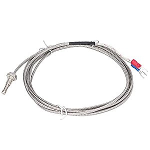Screw Probe Temperature Sensor J Type Thermocouple 2 Meters Cable Temperature Range: 0~750℃ WRNJ-M6