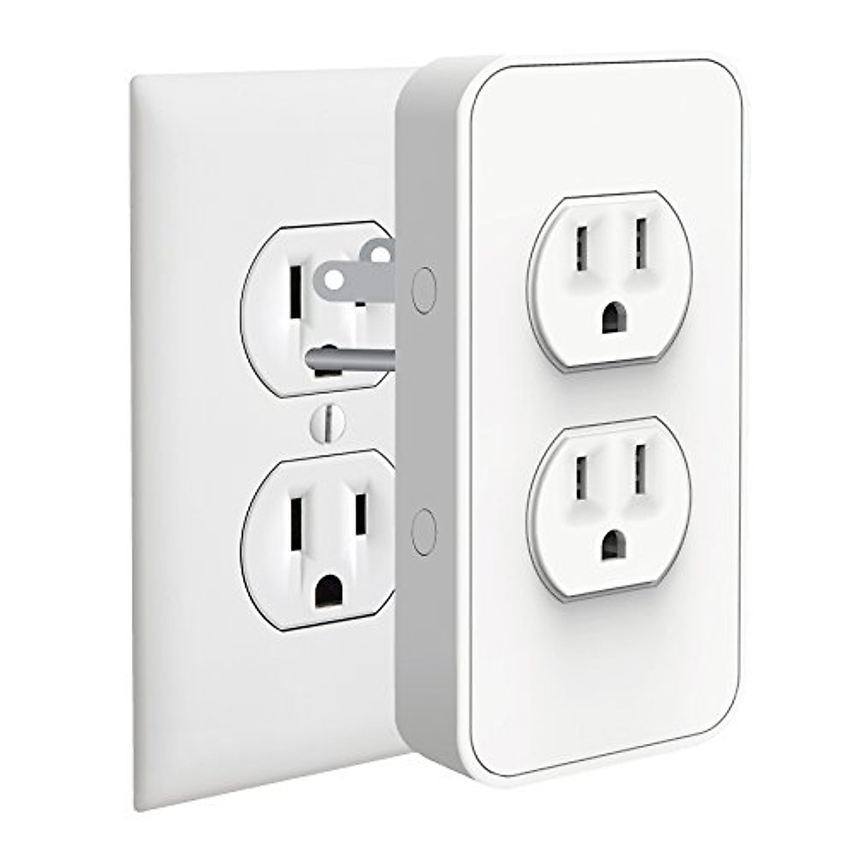 Power by SimplySmart Home, Dual Outlet Timer/Automation, DIY, USB Charger, Nightlight, No tools, No wiring, Snap on, Alexa, Google Assistant, iOS, Android, Smart Home, App