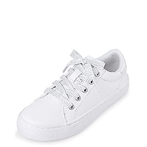 The Children's Place,girls,The Children's Place Girls Low Top Sneakers,Uniform Low Top Sneakers,White,2 Big Kid