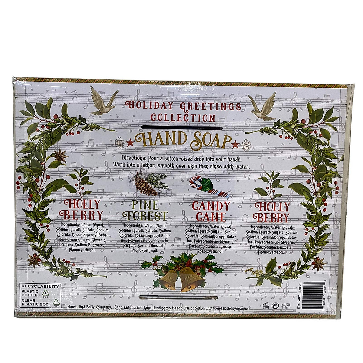 Home & Body Holiday Greetings Collection Hand Soap - 4 Bottles, 21.5 fl oz each