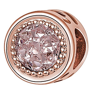 awaFanee 9PCS Silver Pendant Charm Plated Gold Beads fit Pandora European Bracelets Bulk Set