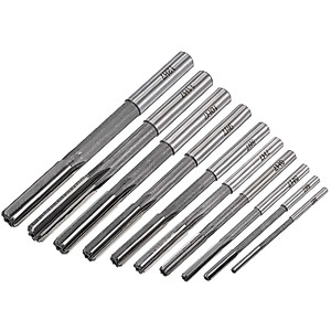 uxcell Chucking Reamer Set Lathe Machine Reamer Straight Flute Milling Cutter High Speed Steel H7 Tolerance (3mm 4mm 5mm 6mm 7mm 8mm 9mm 10mm 11mm 12mm) 10pcs
