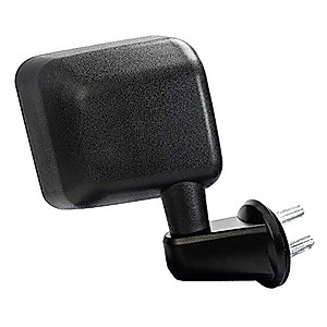 MOTORHOT Passenger Right Side Door Mirror Manual Fold Black Textured Mirror compatible with 2007-2010 Jeep Wran/gler