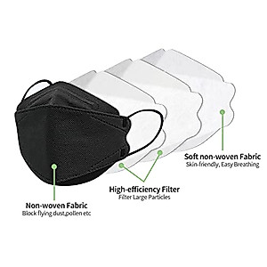 30 PCS Disposable 4 Ply 3D Black Masks Individually wrapped | G Hope | Made in Korea