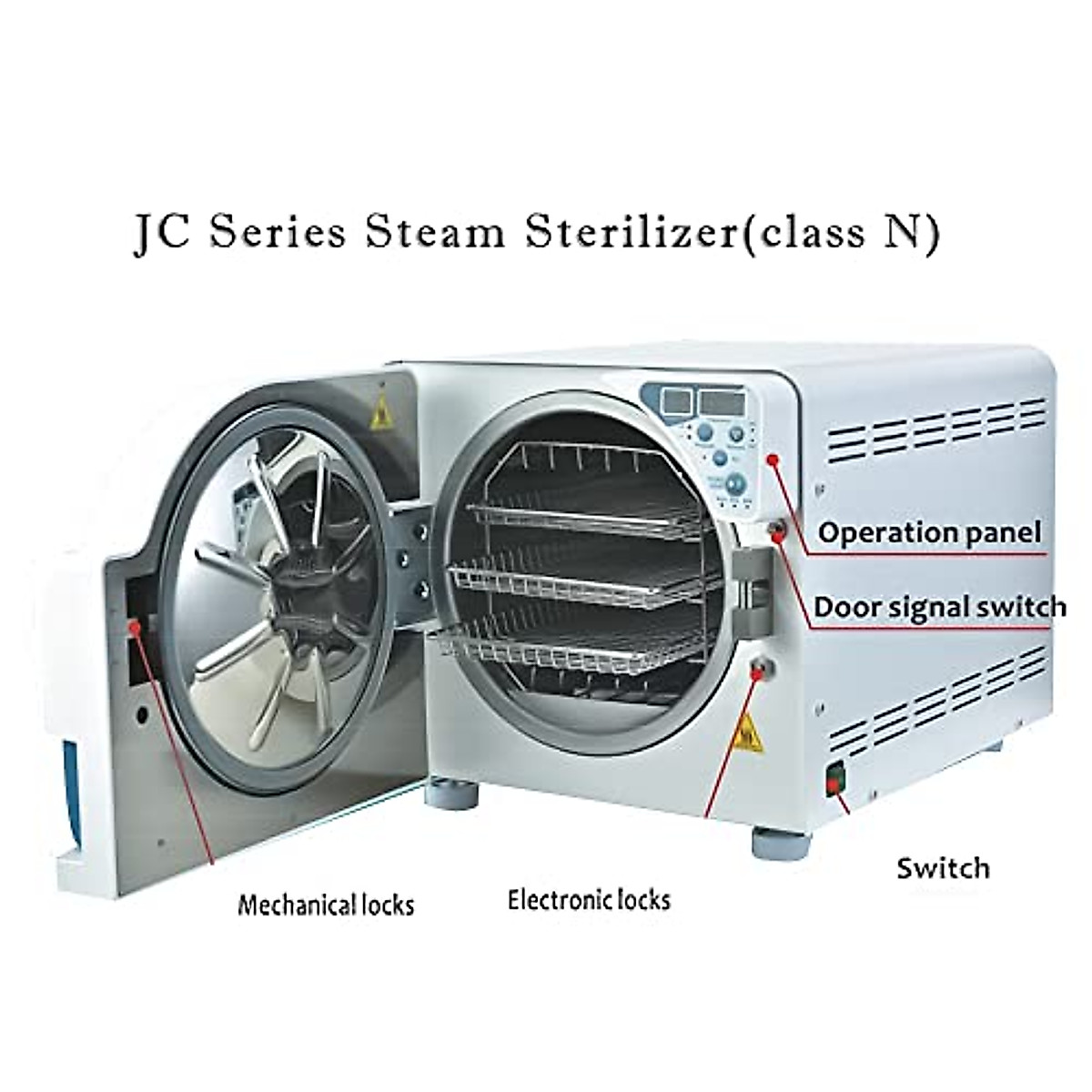 BONEW 18L Digital Desktop Autoclave Steam with High Pressure Drying Function